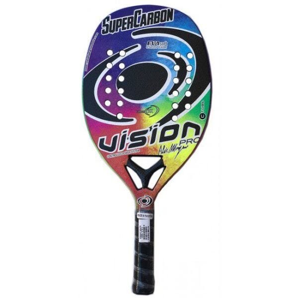 Raquete de Beach Tennis Vision Super Carbon Hexagonal 2019 | MadeiraMadeira