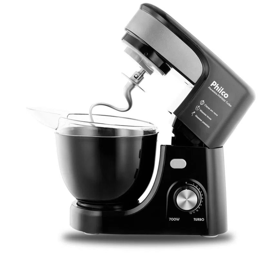 Batedeira Planetária Turbo Php500 127v Preta - Philco | MadeiraMadeira