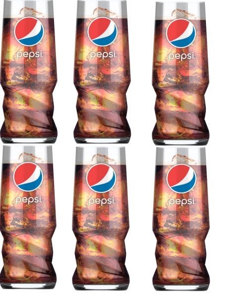 Kit 6 Copos Pepsi Cola Original | MadeiraMadeira