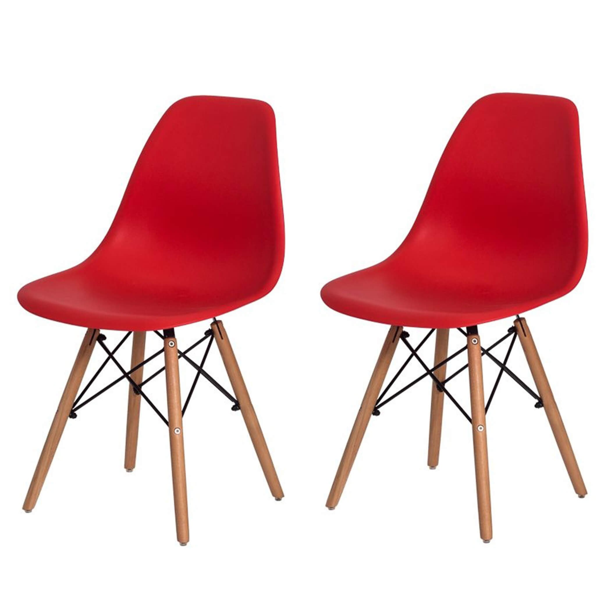 Kit | 2 Cadeiras Charles 1102 OR Design Cor Vermelho | MadeiraMadeira