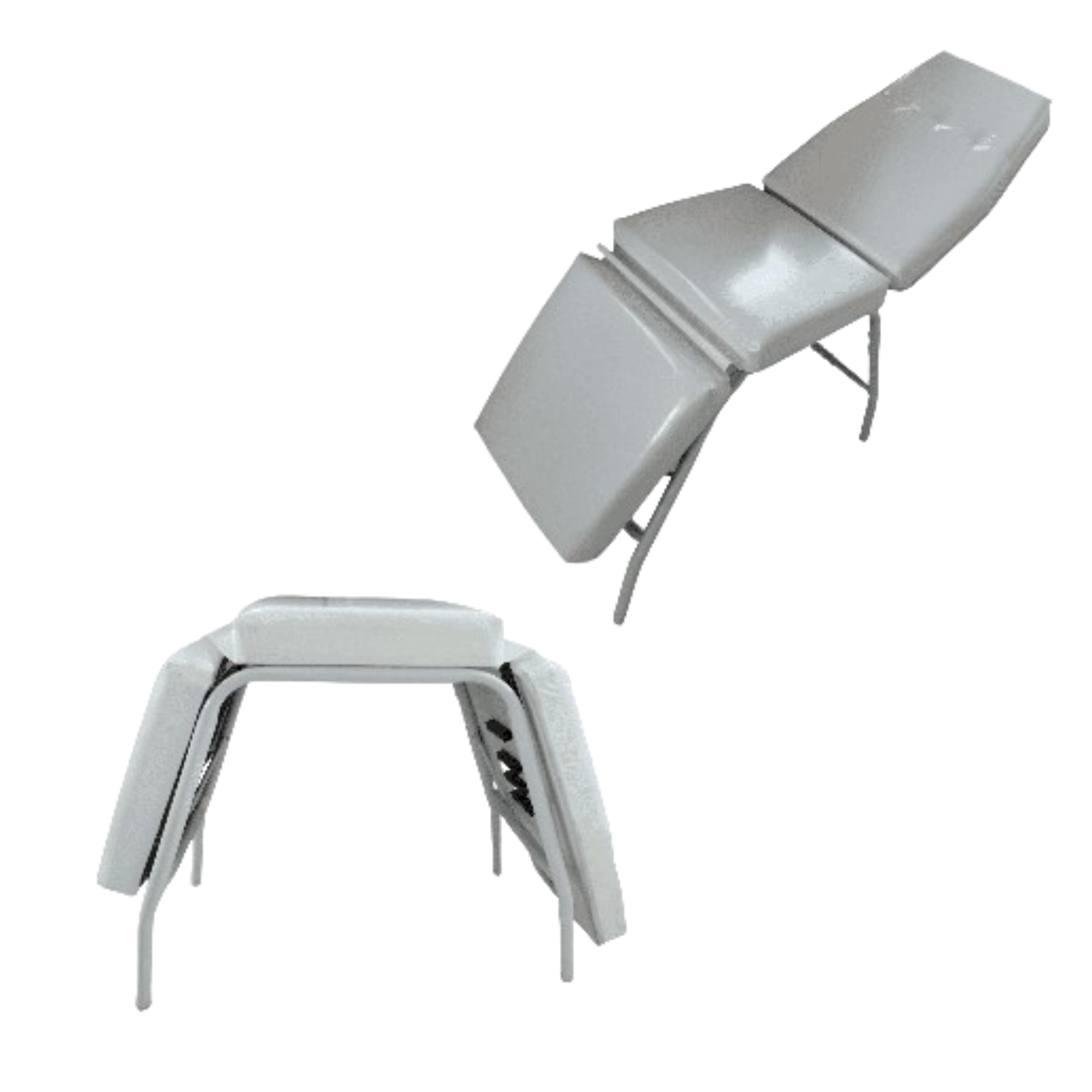 Maca 3 Posições Estética Massagem Depilação Salão Cor Branca ...