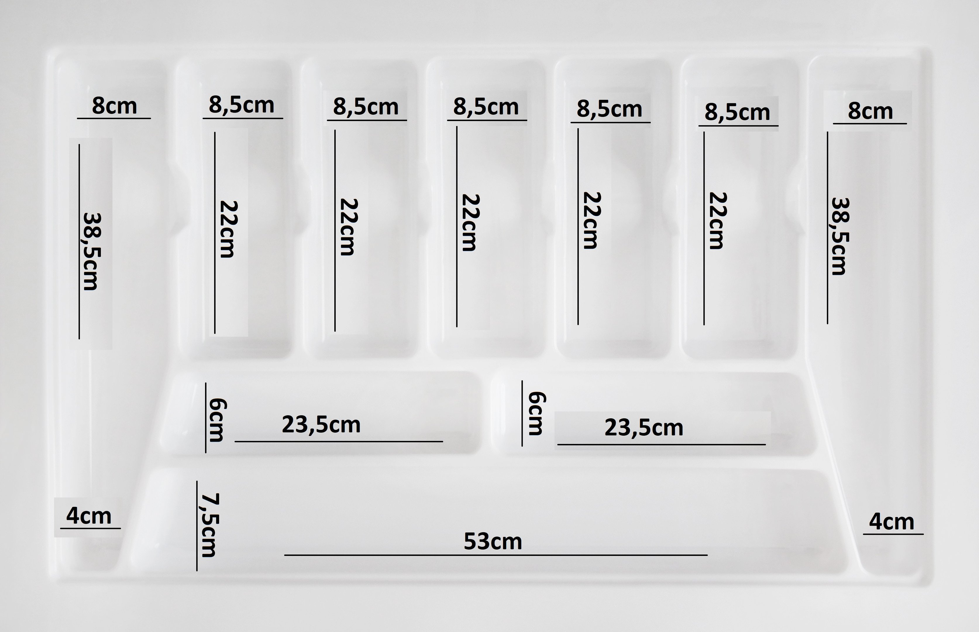Organizador de talher ajustável Medidas máximas: 756mm X 484mm) OG-105 ...