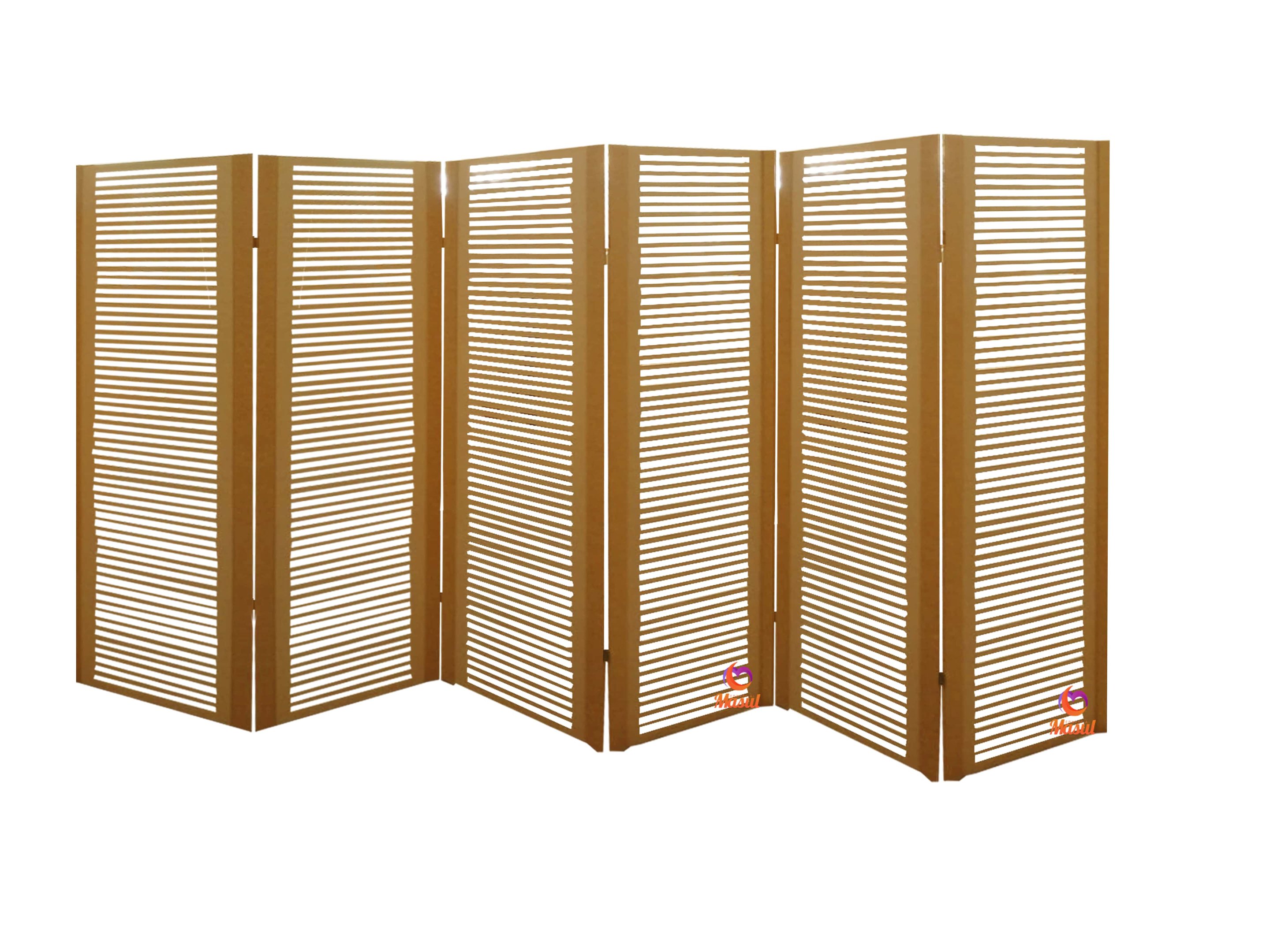 Biombo Divisor De Ambiente Ripado - 6 Folhas - Low Cost | MadeiraMadeira