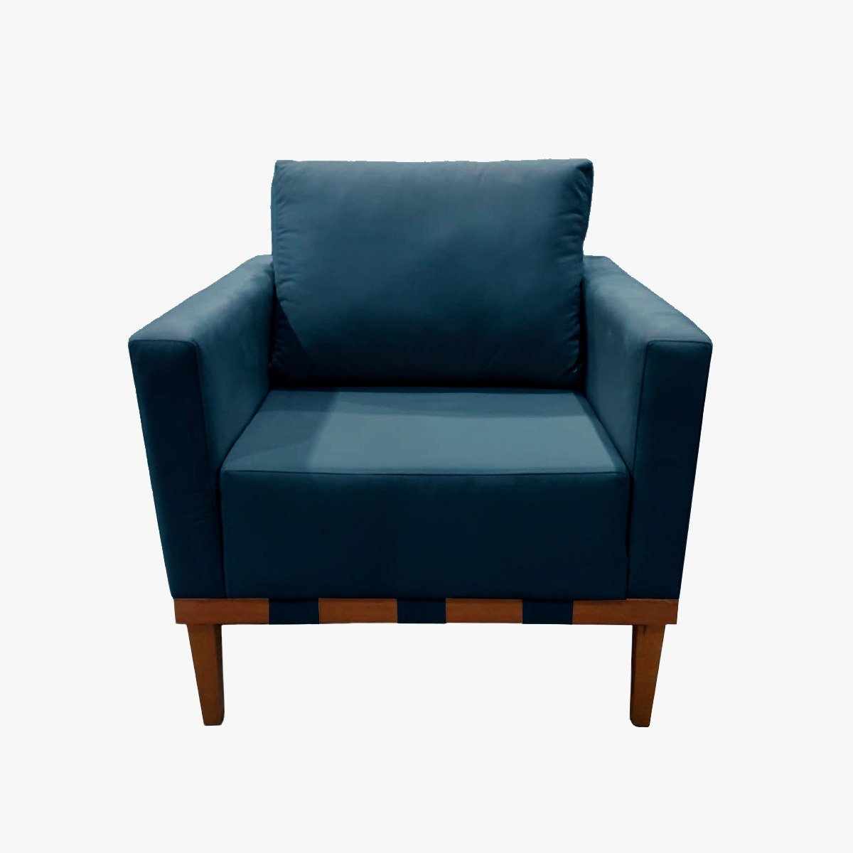 Poltrona Quebec Suede Azul Petróleo - Zahav Estofados | MadeiraMadeira