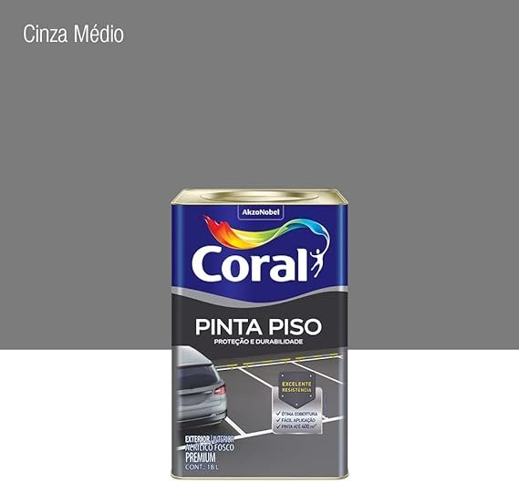 Pinta Piso Cinza Médio 18l - Coral (à Vista) | MadeiraMadeira