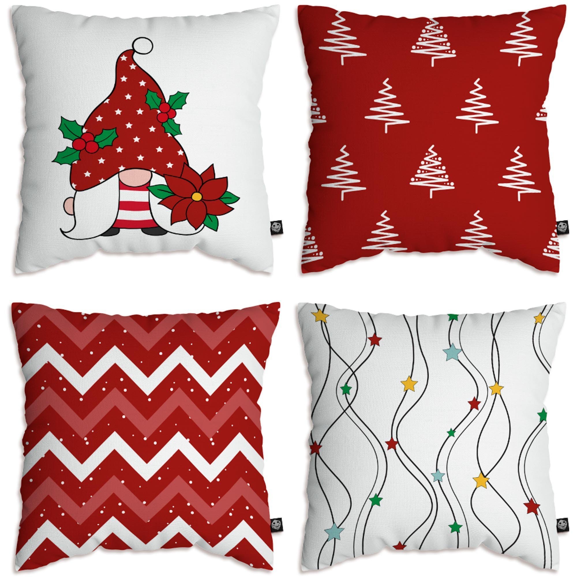 Capas De Almofada Natal Gnomo Vermelho 40x40 - Kit Com 4 Un ...