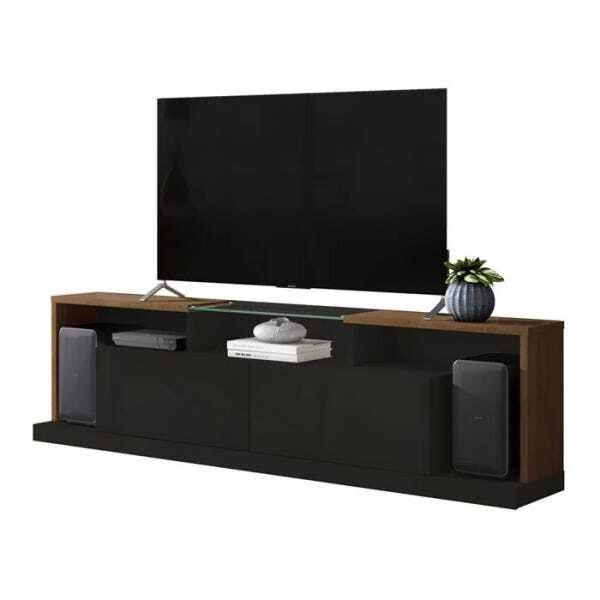 Bancada para TV 65 Polegadas Preto Nature 1005093 Mobler | MadeiraMadeira