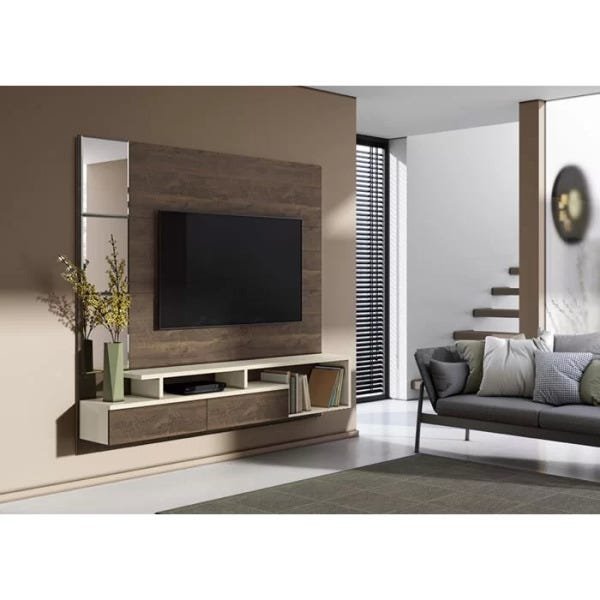 Painel para TV 58 Polegadas com Espelho Madero Off White 2001103 Mobler ...