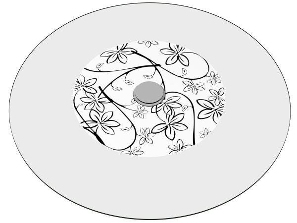 Prato Giratório de Mesa 110 cm em Vidro Temperado 8mm - Cor Branco ...