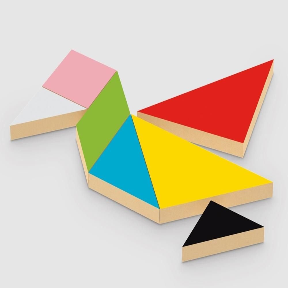 Tangram Educativo Jogo Pedagógico 7 Peças Quebra-Cabeça Infantil ...