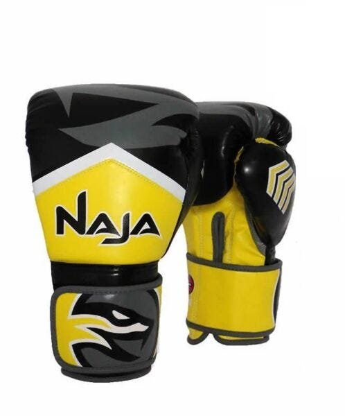 Luva Boxe Muay Thai Naja Colors Amarela Naja - 14oz | MadeiraMadeira