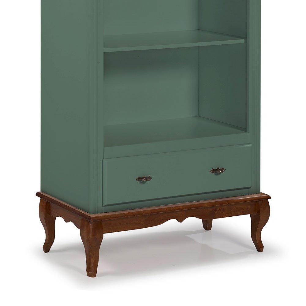 Estante para Livros 3 Prateleiras 1 Gaveta Pés Luis XV 60201 Linz ...