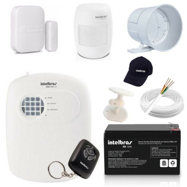 Kit Alarme Residencial Basico Completo Discadora Intelbras | MadeiraMadeira