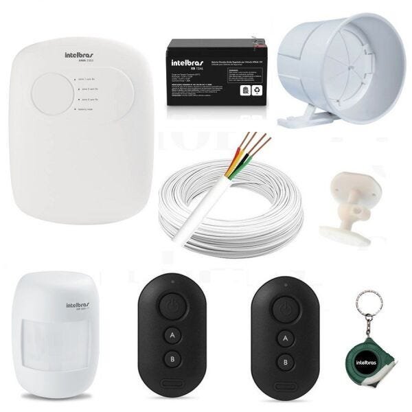 Kit Alarme Residencial Basico 1 Zona Com Fio Intelbras | MadeiraMadeira