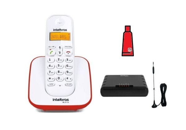 Aparelho Telefone Fixo sem Fio com Bina e Entrada para Chip ...
