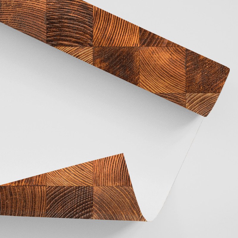 Papel de Parede Ades. Industrial Madeira Quadriculada 3,05m ...