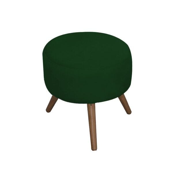 Puff Redondo Paola Veludo Verde | MadeiraMadeira