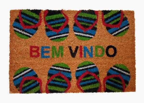Capacho Fibra de Coco 38x58cm - Chinelo | MadeiraMadeira