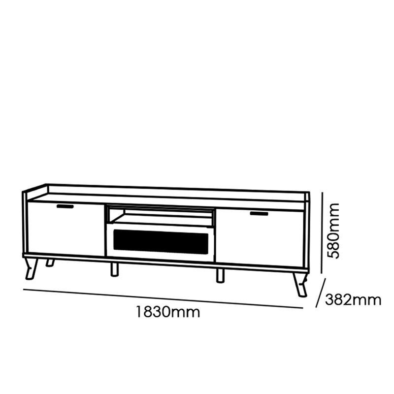 Rack Bancada Arcade 1.8 para TV Nature/Off White - PR Móveis ...