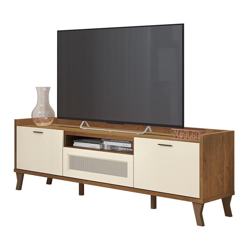 Rack Bancada Arcade 1.8 para TV Nature/Off White - PR Móveis ...