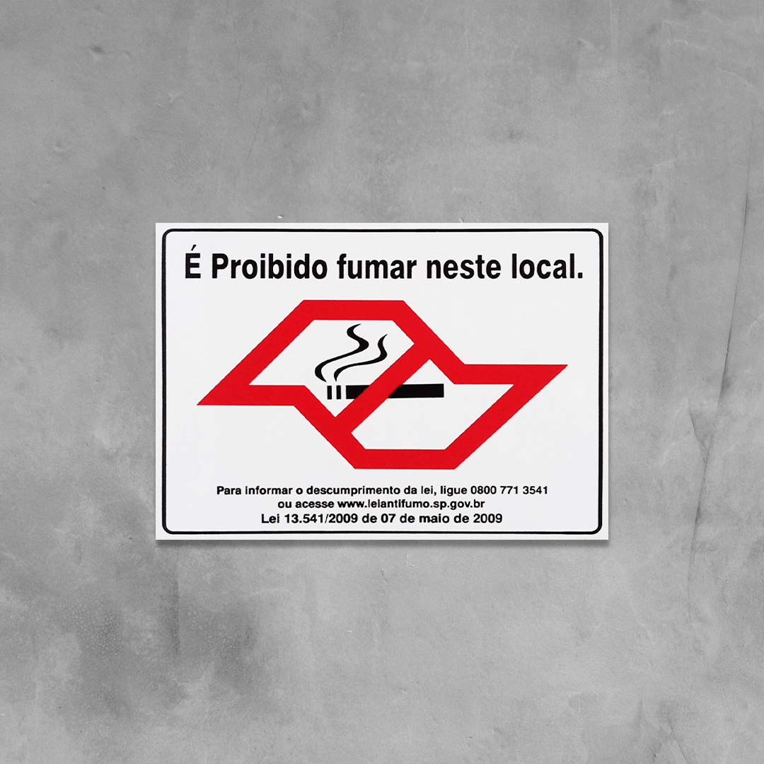 Combo 3 Placas De Sinalização É Proibido Fumar Neste Local 25X20 Acesso ...