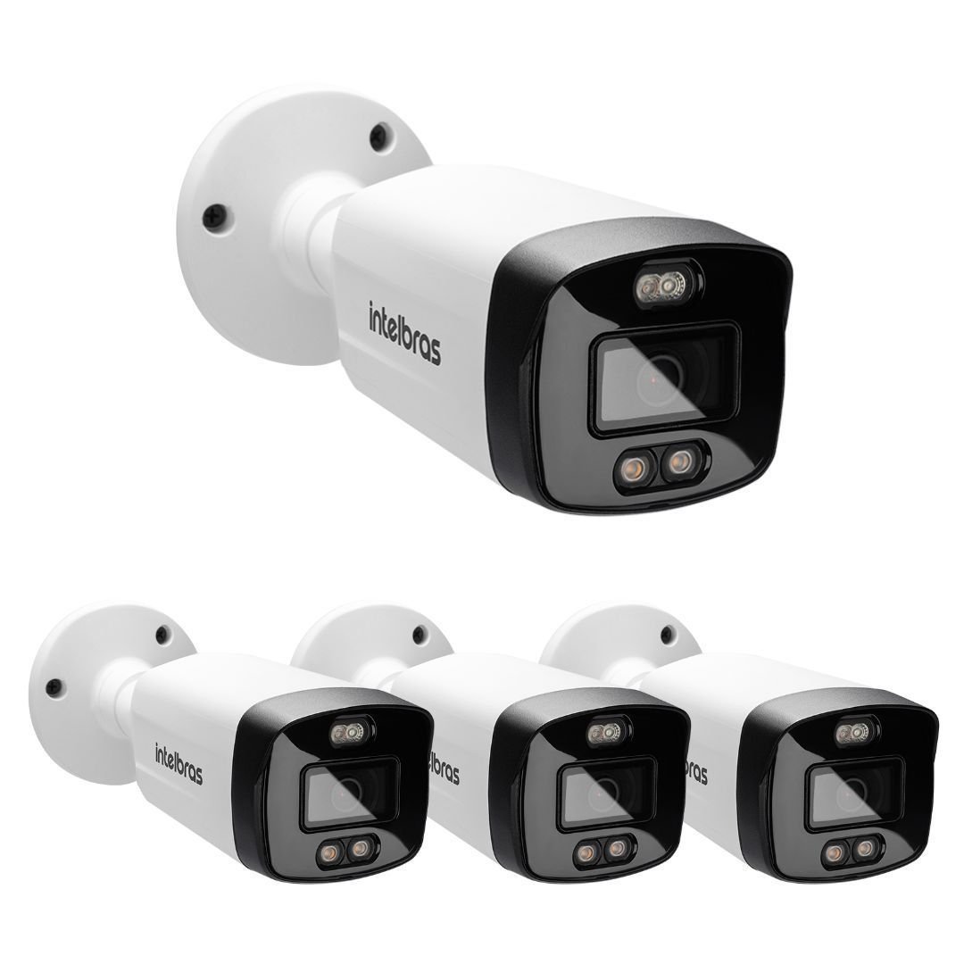 Kit 4 Câmeras Hdcvi 2 Megapixels 40m Vhd 5240 Dual Color+ Intelbras ...