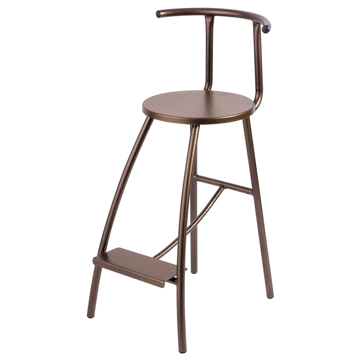 BANQUETA 1 DEGRAU 60 Plic Mobiliário Preto Craqueado Ouro | MadeiraMadeira