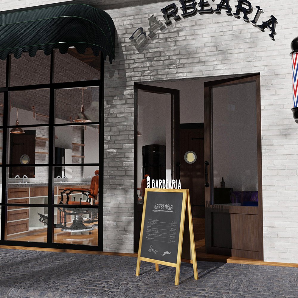 Lousa Cavalete Barbearia Barber Shop para Atrair Clientes | MadeiraMadeira
