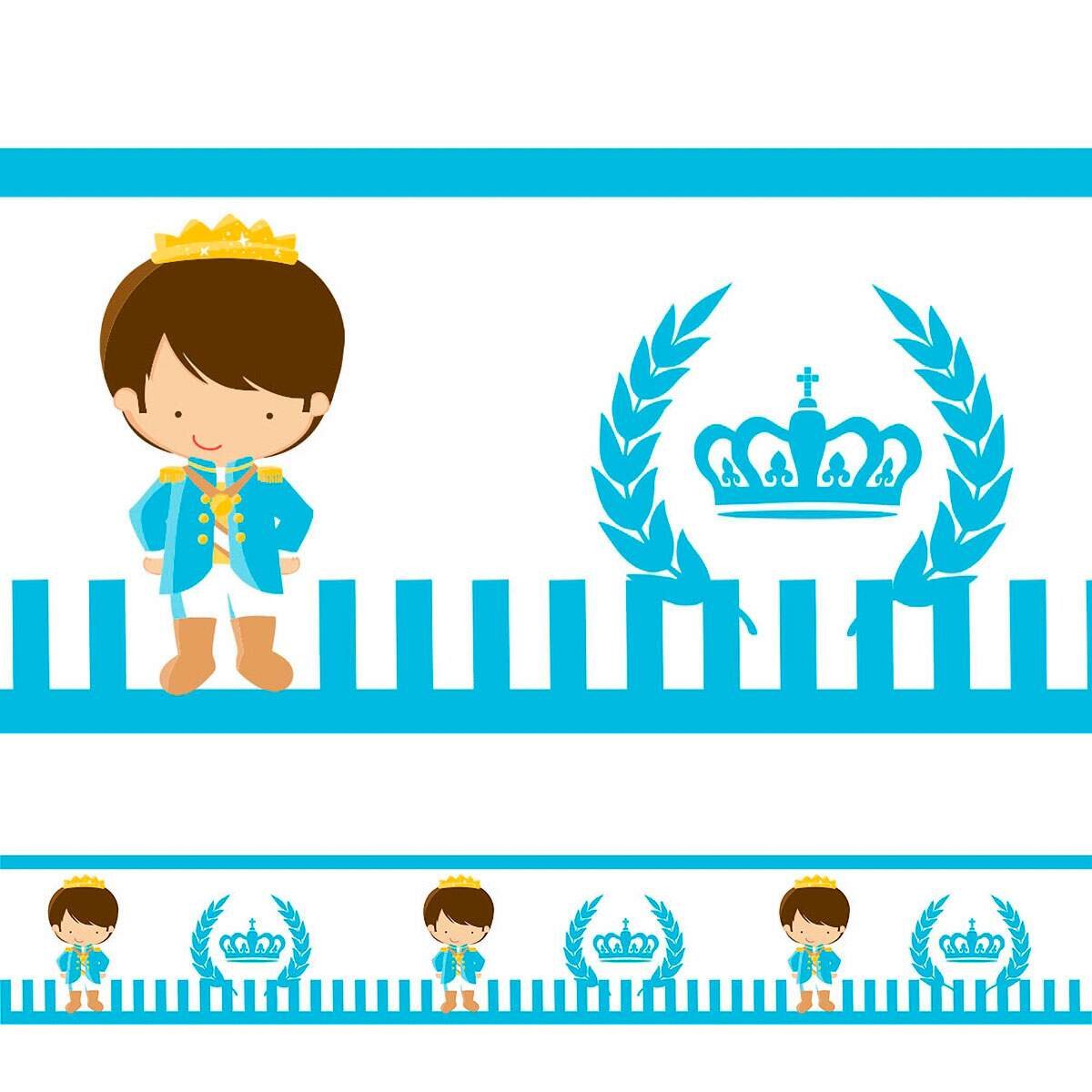 Faixa de Parede Príncipe com Coroa 01- Kit 2 unidades | MadeiraMadeira