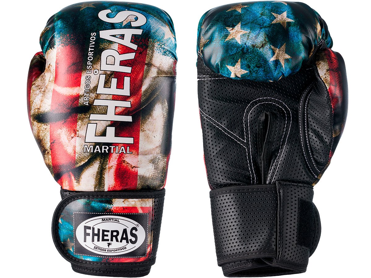 Kit Luva de Boxe Muay Thai MMA Bandagem e Bucal 08oz EUA | MadeiraMadeira