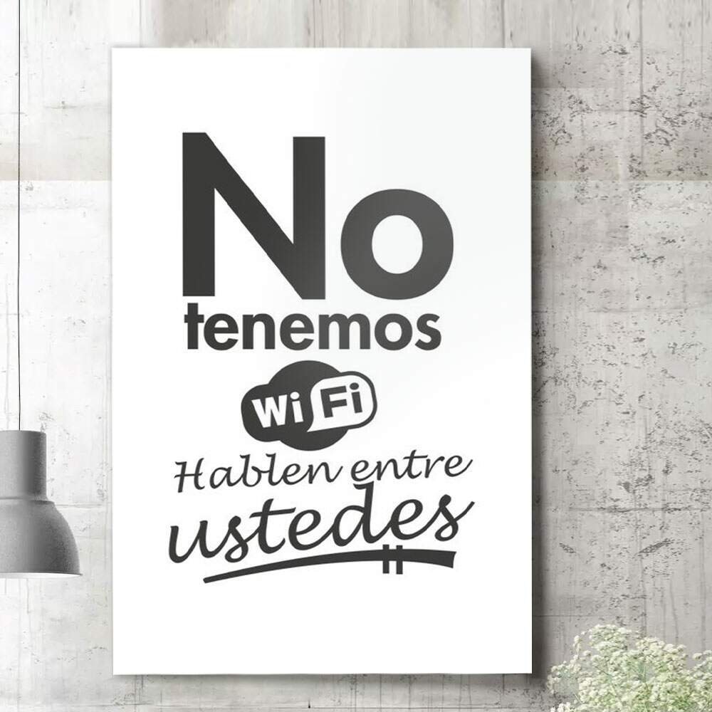 Placa Decorativa No Tenemos Wifi Hablen Entre Ustedes-30X45Cm ...