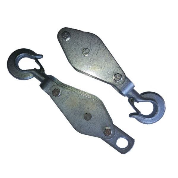 Moitão Cadernal Para Elevação De Carga 60mm 970 Kg 3 Roldanas Par ...