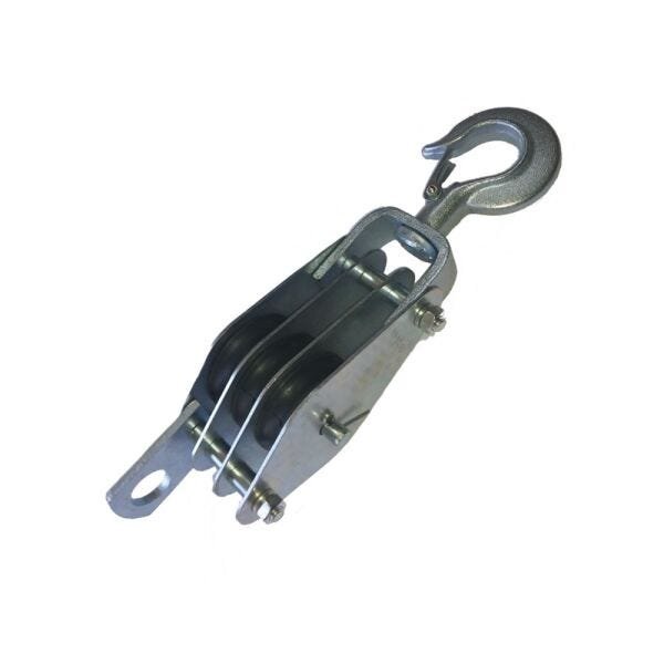 Moitão Cadernal Para Elevação De Carga 45mm 650 Kg 3 Roldanas Par ...