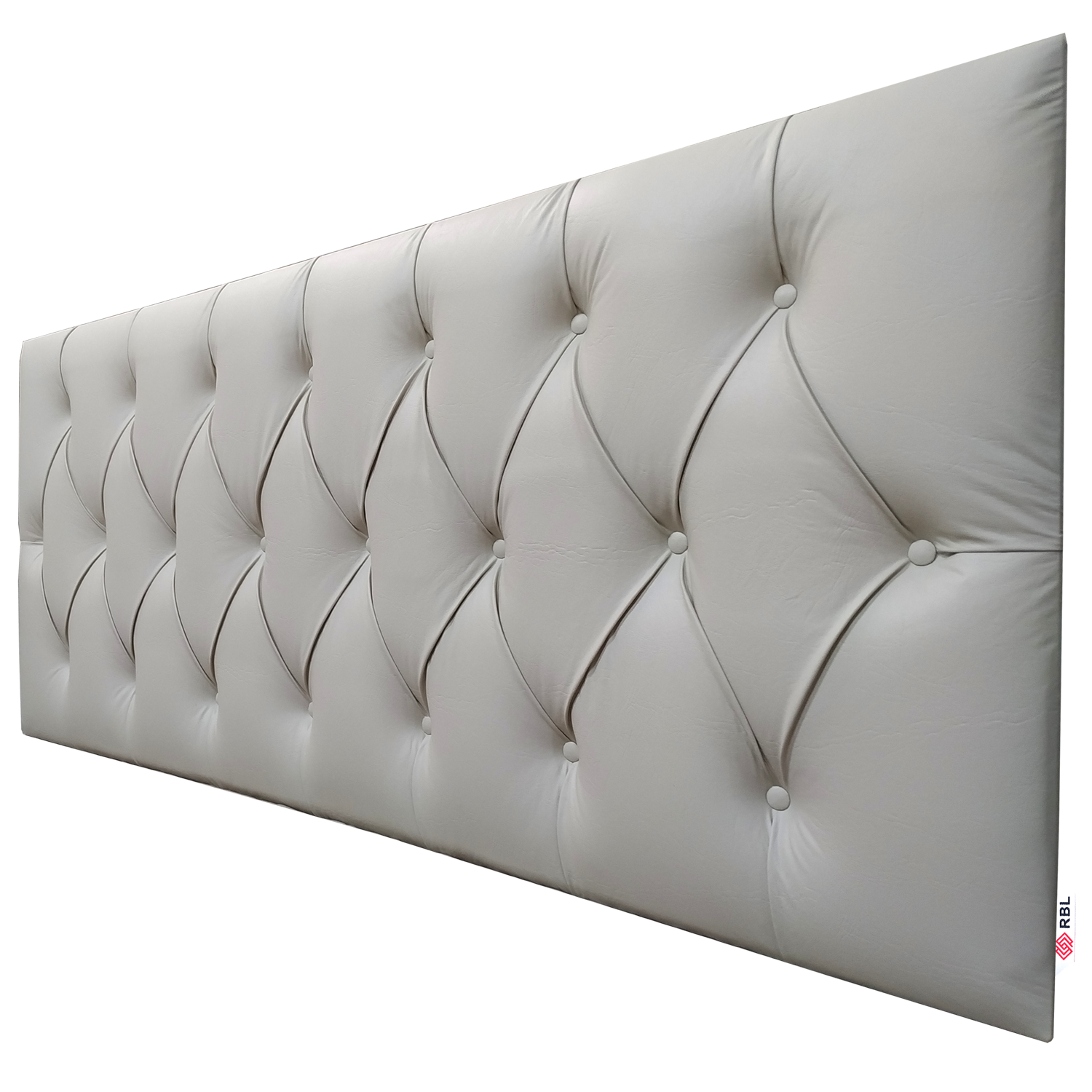 Cabeceira Estofada Queen Capitonê Luna Corino Bege 160 X 60 cm RBL ...