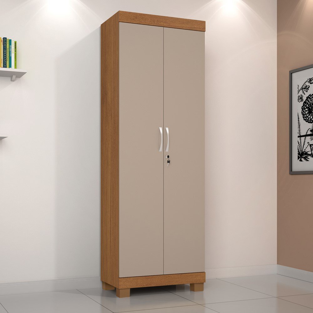 Armário Multiuso Mucuri 2 Portas JCM Movelaria Cinamomo/Off White ...