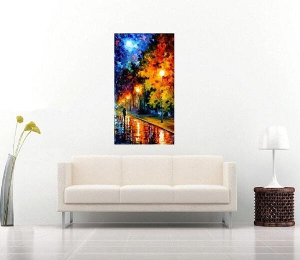 Quadro Pintura Tela Cidade Paisagem Urbana Cod 4326 - 140cm (A) x 80cm ...