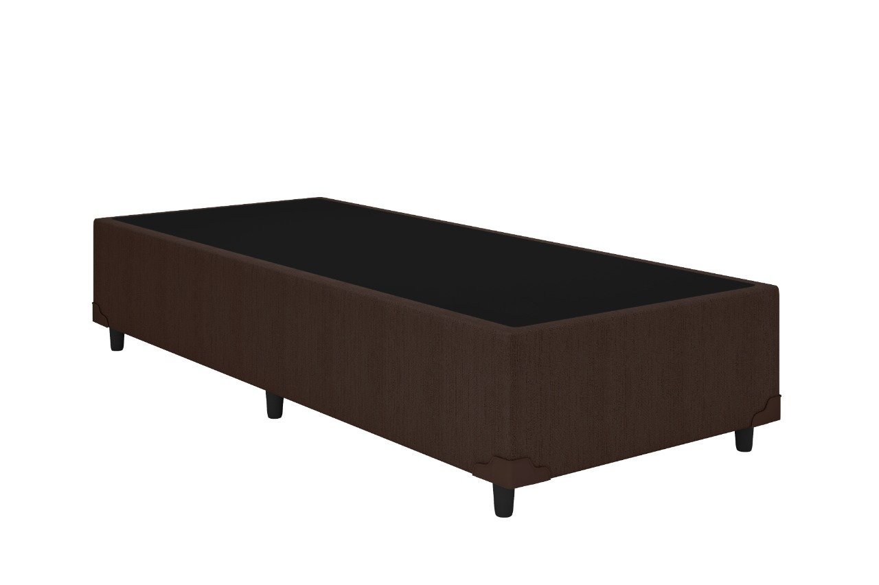 Base Box Solteiro 88x188 Marrom Anjos | MadeiraMadeira