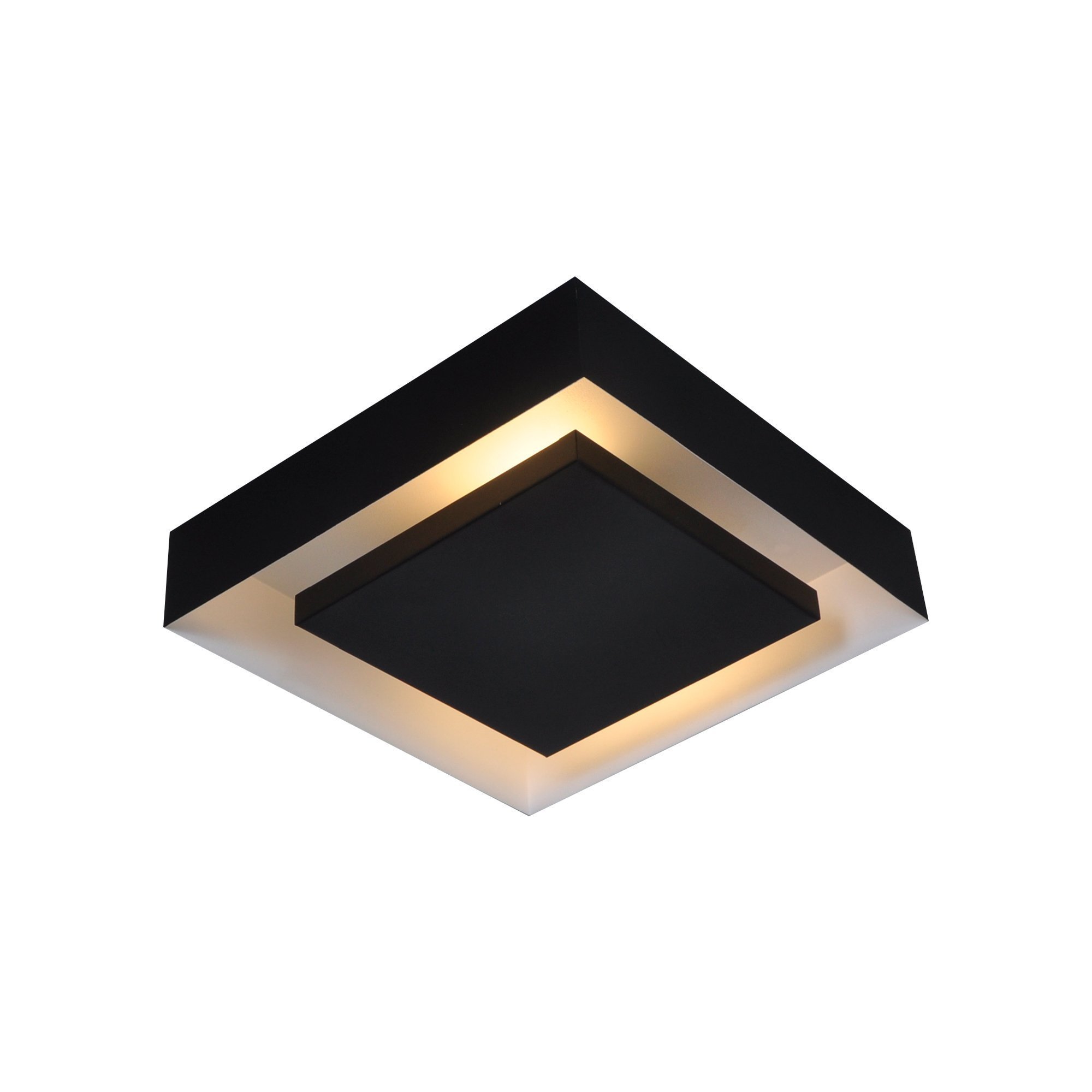 LUMINÁRIA PLAFON LUZ INDIRETA ATLAS GDE 35CM 2LAMP E27 PRETO - 1112 E ...