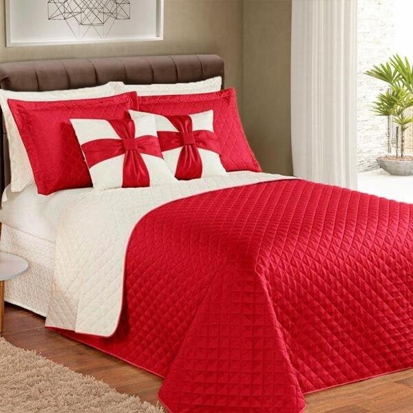 Kit Alpes Suiços Queen 7 peças Casa Dona Vermelho | MadeiraMadeira