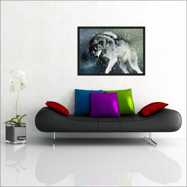 Quadro Decorativo Animais Lobo Salas Quartos TT05 | MadeiraMadeira