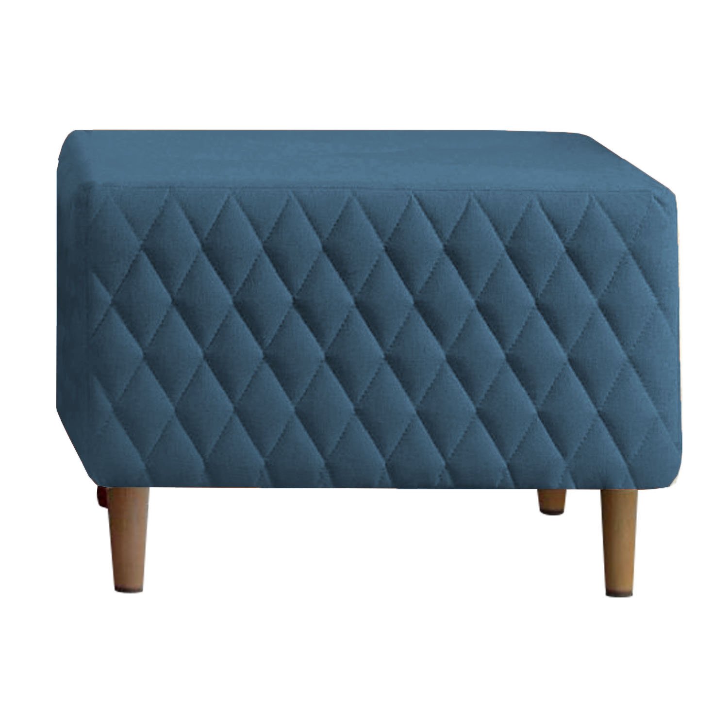 Puff Decorativo Retangular Encanto Zari Decor Velutto Marinho | MadeiraMadeira