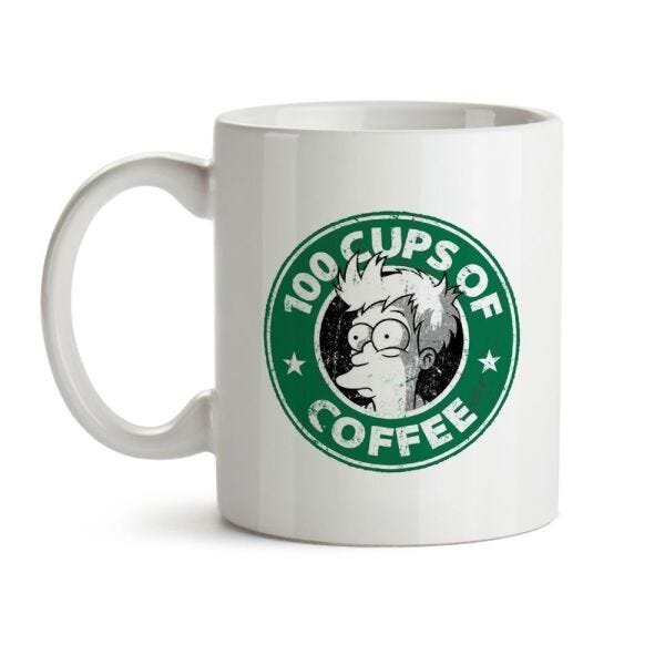 CANECA FUTURAMA FRY 100 CUPS OF COFFEE | MadeiraMadeira