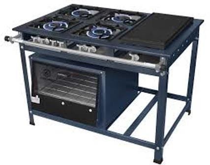 Fogão Industrial 4 Bocas com Forno e Chapa Baixa Pressão | MadeiraMadeira