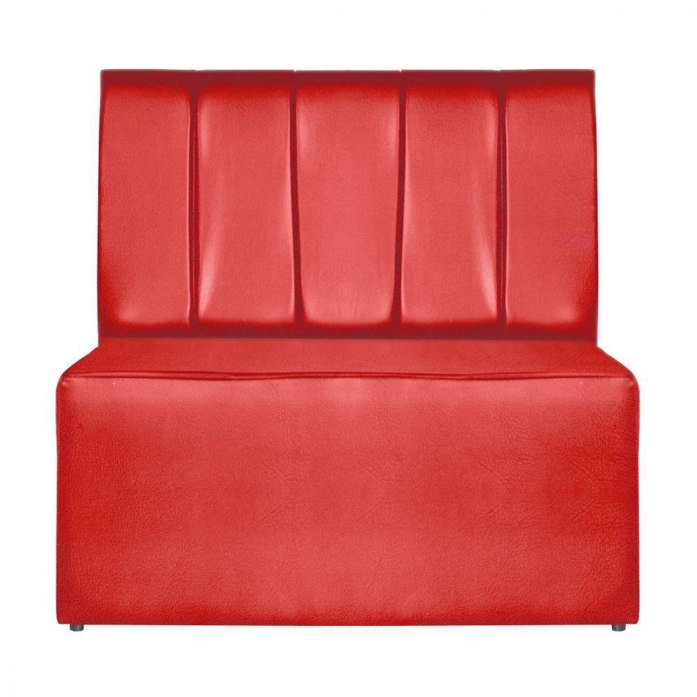 Sofá Booth 1,6m Lanchonete Pizzaria Restaurante Vermelho | MadeiraMadeira
