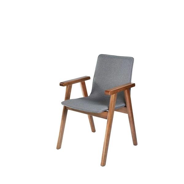 Cadeira Hera - Natural C/ Linho Cinza Escuro | MadeiraMadeira