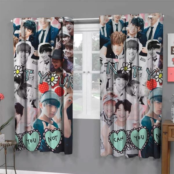 Cortina Roma - Decoração - K-pop - BTS Bangtan Boys - Love | MadeiraMadeira