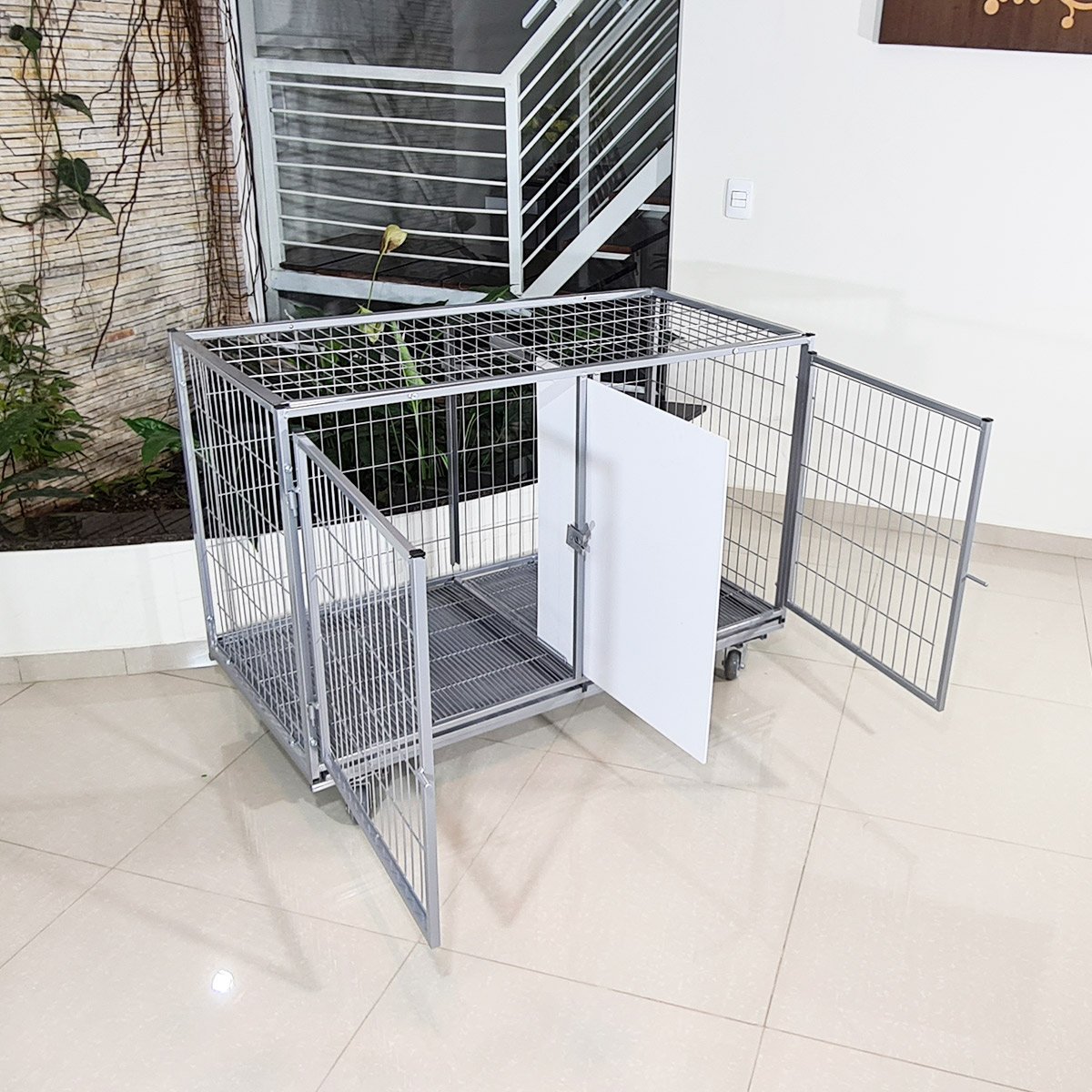 Gaiola cães gatos 2 lugares banho e tosa veterinária | MadeiraMadeira