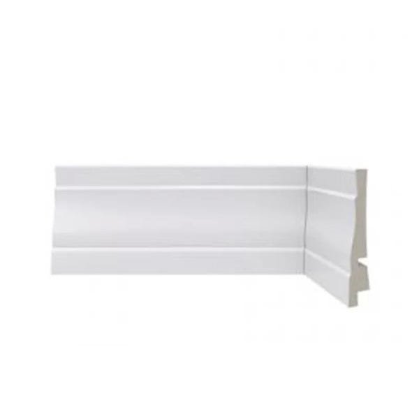 Rodapé de Poliestireno 8,9cm Santa Luzia Clássica 433 Branco 89mm x ...