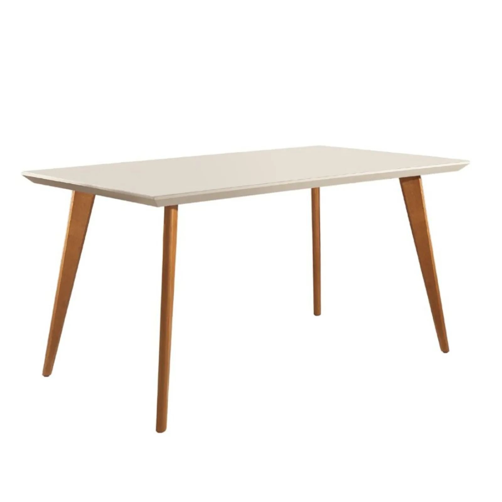 Mesa de Jantar Cairo MobyCasa Off-White/Cinamomo CestaPlus | MadeiraMadeira