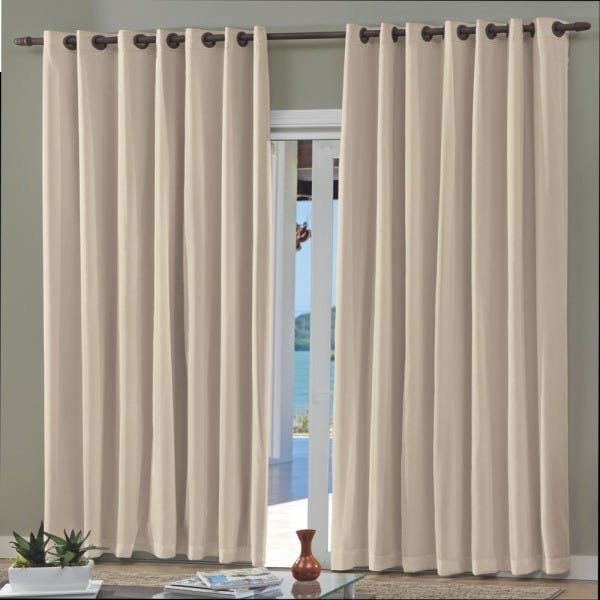 Cortina Blackout e Voil Pratika Slim 4,20x2,50M Bella Janela Areia ...